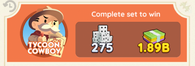 Set 2 - Tycoon Cowboy – Monopoly Go Stickers