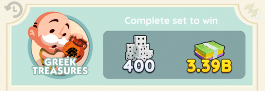 Set 7 - Greek Treasures – Monopoly Go Stickers